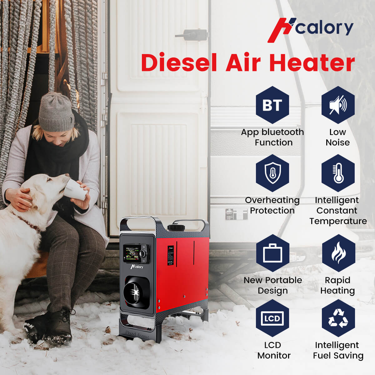 HC-A02 Diesel Heater, Portable Voice All In One - Hcalory