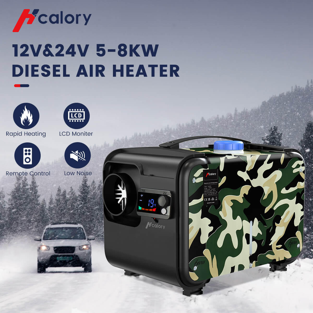 M18 Diesel Heater, Camouflage Economic All In One - Hcalory