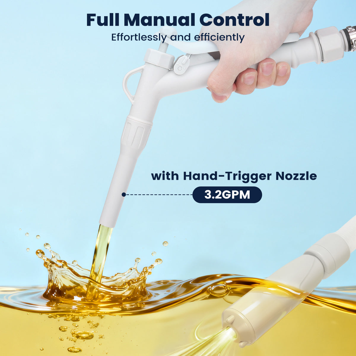 TRP1 Fuel Transfer Pump, Electric Portable Universal Adapter - Hcalory