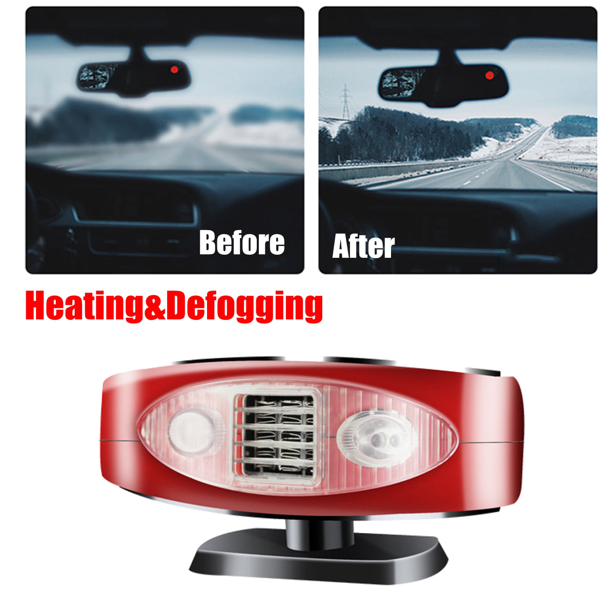 H45 Heater Cooler Fan, Portable Electric Car Defroster - Hcalory