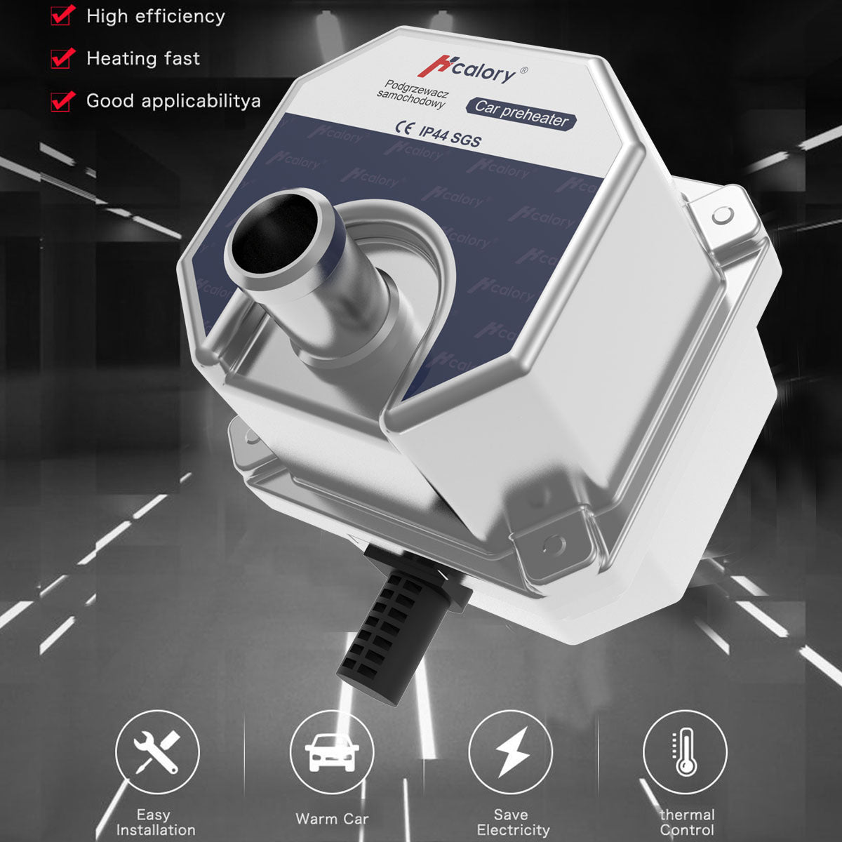 P41 Engine Heater, 1500W Silver Preheater - Hcalory