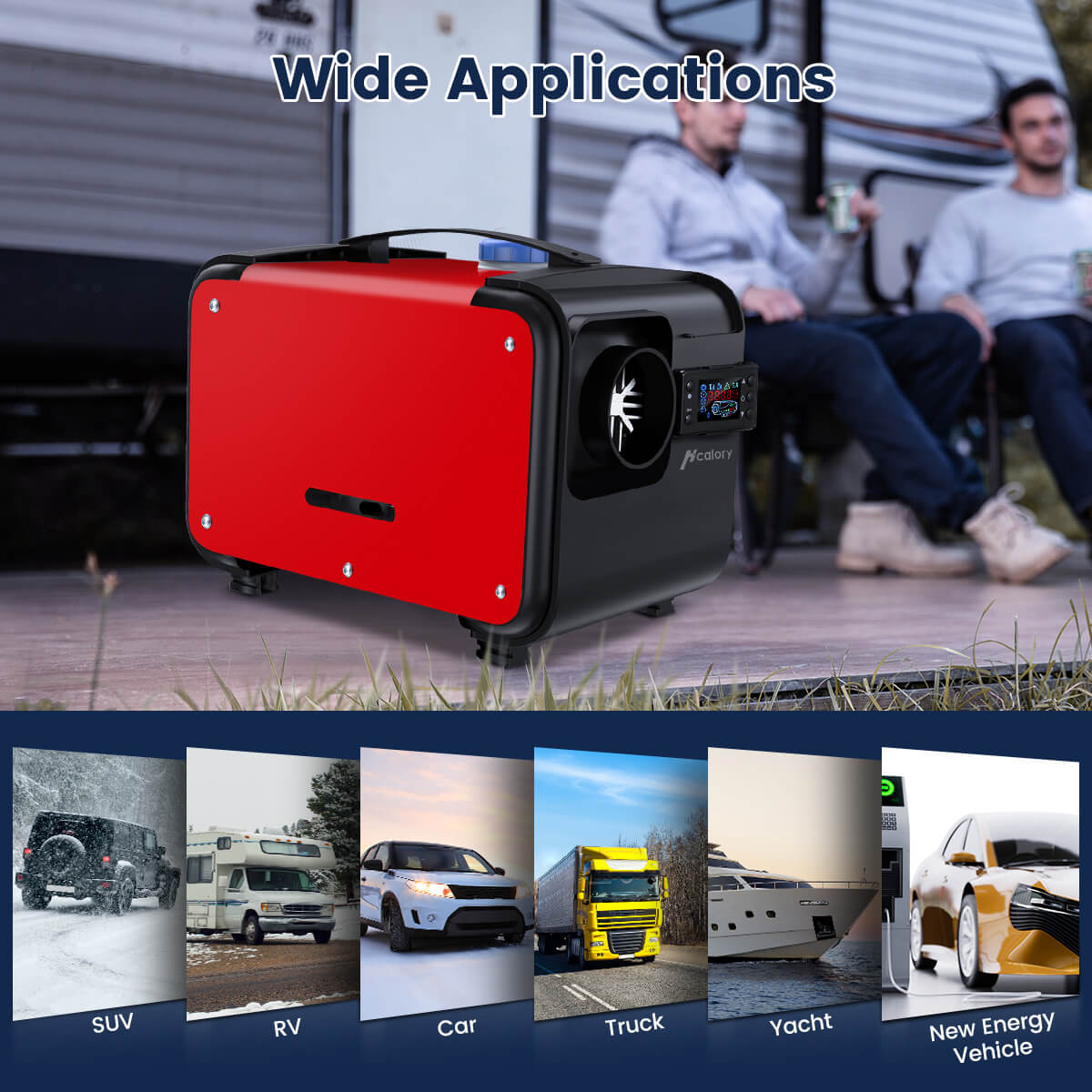 M69 Diesel Heater, Adjustable Power 12V All In One - Hcalory